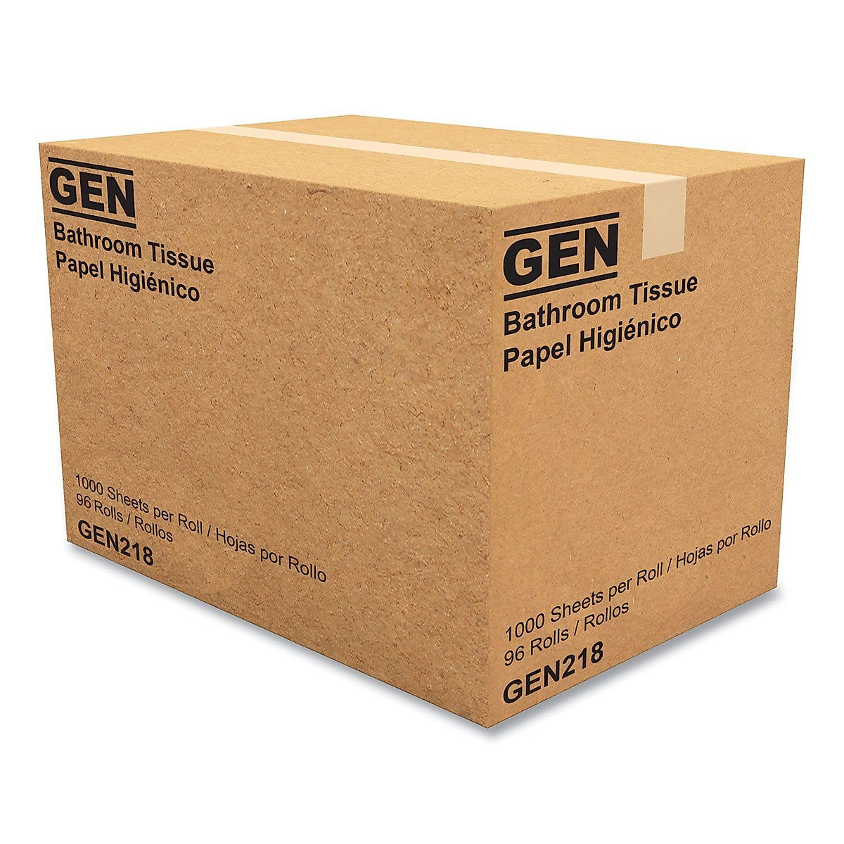 GEN 218 Standard Bath Tissue, 1-Ply, 1000 Sheets (Case of 96 Rolls)