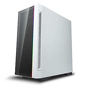 DeepCool MATREXX 55 V3 ADD-RGB WH 3F Mid-Tower ATX Case, E-ATX Support, Tempered Glass Panels, Three Included ARGB Fans, Motherboard Sync and Front I/O RGB Control, White
