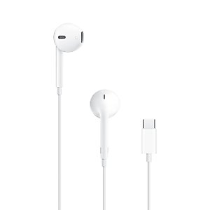 Apple EarPods Headphones with USB-C Plug, Wired Ear Buds with Built-in Remote to Control Music, Phone Calls, and Volume