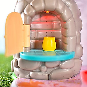 Sunny Days Entertainment Honey Bee Acres Rainbow Ridge Sunburst Art Studio – 50 Furniture Accessories with Exclusive Unicorn Figure | Light Up Dollhouse Playset | Pink Pretend Play Toys for Kids