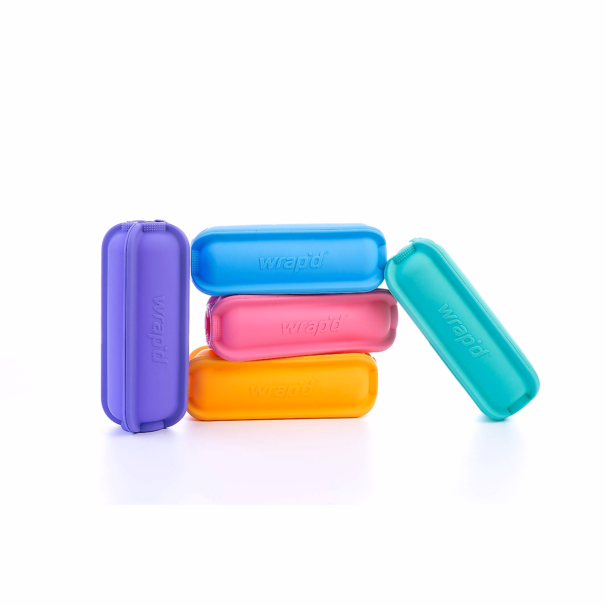 Pink Wrap'd Reusable Silicone Lunch Burrito Flatbread Wrap Holder Container Alternative to Beeswax Wraps Cling Wrap