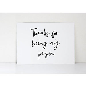 TEEMI-Thanks for Being My Person/just Because card/Thank You Gift for Friend/Card for Best Friend/BFF Card/Best Friend Birthday Card