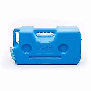 AquaBrick Emergency Water Storage Containers w Ventless Spigot Cap, Portable Stackable Water Storage Containers 3Gal, Long Term Food Storage Containers 20lbs, Outdoor Beverage Dispenser, 2 PK + Spigot