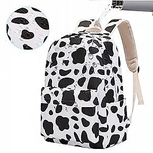 Sunborls Backpack for Teen Girls Lightweight High-capacity Middle Student Bookbag Women Backpack With Lunch bag Pencil Bags Student Bookbags 3Pcs(cute cow pattern)