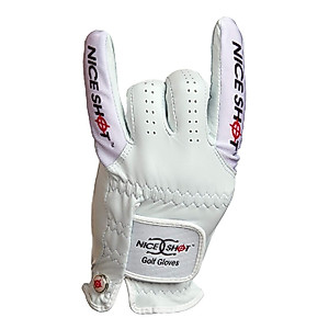 Nice Shot Corna The Bull Cabretta White Leather Golf Glove Women's Right Hand - Small
