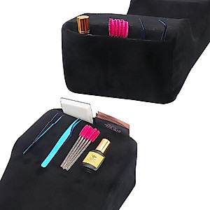 Mekupeu Eyelash Extension Velvet Lash Pillow Beauty Salon Memory Foam Neck Pillow for Lash Extension Grafting Make Up (Black)