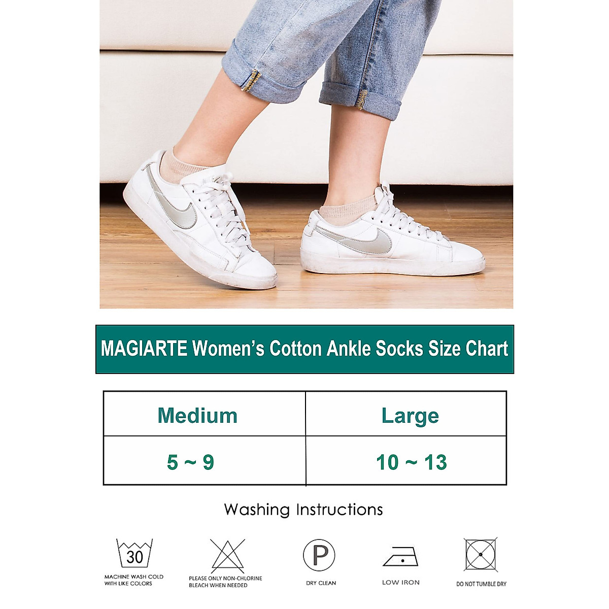 MAGIARTE Womens Ankle Socks Soft Pure Cotton Low Cut Athletic Casual Mutil Color No Show Socks for Women 6-Pack (color#00L)