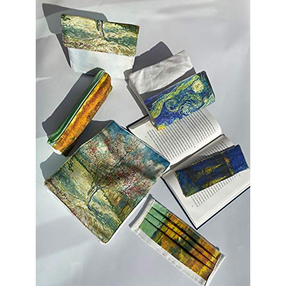 7 pcs of 20x25cm high Precision Printed Painting of Van Gogh Cotton Canvas,Fabric for Sewing,Fabric for Making Bags, Quilting,Wall Decor,Cotton DIY Sewing Materials Fabric