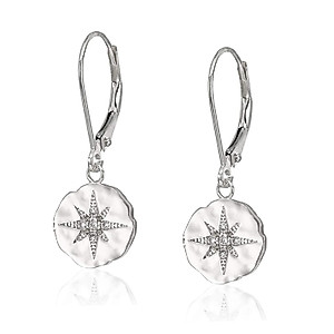 Retirement Gift for Women • Enjoy the Next Chapter • Diamond Starburst Earrings • Congratulations • You'll be Missed • Be Proud of the Difference You Have Made Yellow Gold