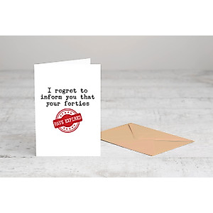 Funny 50th Birthday Card - Joke Card For Someone Who Is Turning 50 Years Old - Original And Unique Present Idea For Family - Friends Or A Co-Worker. - I Regret To Forties