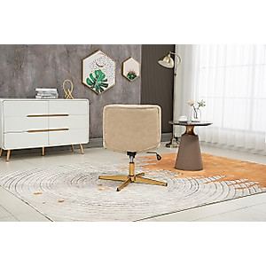 COOLMORE Home Office Desk Chair, Vanity Chair, Modern Adjustable Home Computer Executive Chair Swivel Task Chair for Small Space, Living Room, Make-up, Studying