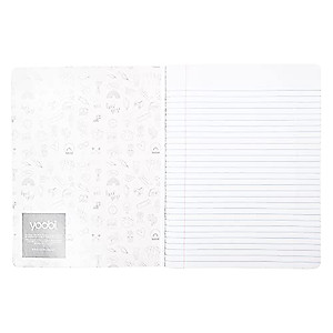 Yoobi Composition Notebook Set - 3 Pack of Composition Notebooks, 100 Sheets Each, Kids Notebooks College Ruled - Rainbow, Frenchie Polka Dot, Pando Unicorn Notebooks - 7.5" x 9.75", 3 Pack