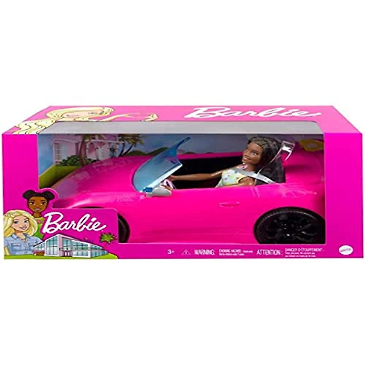 Barbie - Convertible Car and Brunette Doll