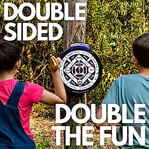 Marky Sparky Doinkit Darts Magnetic Dartboard - XL Rollup Design - Two Sided Baseball Darts - Kid Safe Durable Doinkit Darts - Fun Indoor Wall Game for Boys and Girls