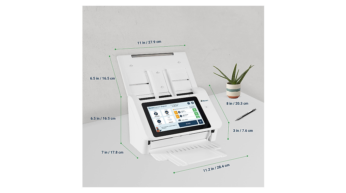 Raven Document Scanner with 40ppm Wireless & Cloud Integration