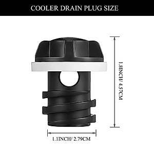 2 Pack Yeti Cooler Drain Plug Replacement Accessories - Compatible with Most Rotomolded Coolers - Leak-Proof Design