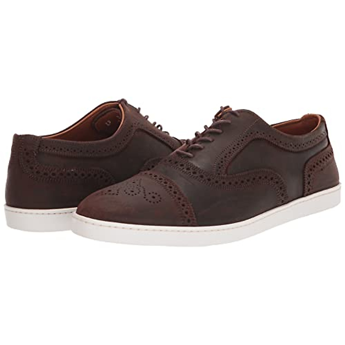 Allen Edmonds Men's Strand Cap Toes Oxford, Snuff Brown Waxed Suede, 10.5