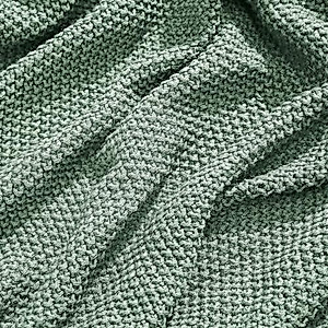 Touchat Throw Blanket for Couch, Chunky Cable Knit Blanket Textured Throw Blanket, Thick Acrylic Blanket Super Cozy Warm Decorative Farmhouse Knitted Blankets for Bed Sofa Living Room(Sage, 50''x60'')