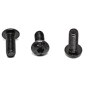 iexcell 100 Pcs M4 x 10mm Thread Pitch 0.7 mm Alloy Steel 10.9 Grade Hex Socket Button Head Cap Screws Bolts Kit, Black Oxide Finish