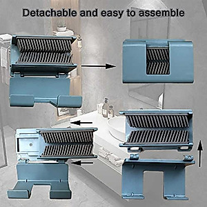 Shower Hair Catcher Wall Mount, Easy to Install and Clean Hair Trap for Shower Drain Protector, Durable Shower Drain Hair Catcher, Reusable Bathroom Gadgets Hair Collector for Shower, Light Blue