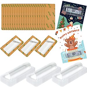 AYZTKUX 70 Packs Plastic Money Holder for Cash, Clear Lip Balm Pouches with Adhesive, Waterproof Money Holder for Cash Gift