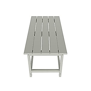WO Adirondack Outdoor Coffee Table 35" inch Long Retro Rectangle Entertainment Table for Indoor, Outdoor, Living Room, Patio, Lawn, Garden, Balcony, Backyard, Porch, Pool, Deck (Sand/Biege)