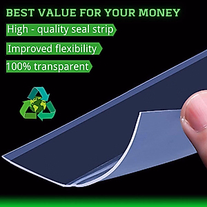 Updated Weather Stripping Door Seal, Door Draft Stopper Silicone Seal Strip for House and Glass Shower Doors for Windows Gaps of Collision and Side, Window Insulation for Winter