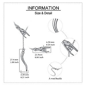 YAFEINI Italian Horn Hand Necklace Sterling Silver Cornicello and Mano Cornuto Good Luck Protection Amulet Pendant Jewelry for Women