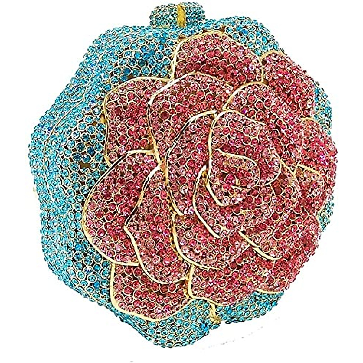 Women's Evening Handbags Evening Clutch Evening Clutch Fashion Rhinestone Clutch Ladies Wedding Party Cocktail Tote Bag (Color : Blue White)