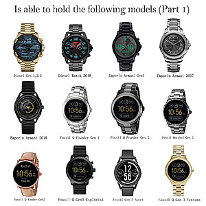 Tranesca Aluminum Watch Stand for Multiple Brand smartwatches - Stand only (Compatible with Michael Kors, Armani, Diesel, Fossil and More, Must Have smartwatch Accessories)