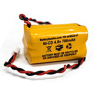 Battery Hawk (4 Pack) Ni-CD Unitech AA500MAH BL93NC487 DAA700MAH4.8V BST 4.8v 700mAh D-AA500mAh AA600mAh ELB-B006