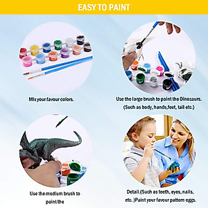 Dinosaur Painting Kit, 36Pcs Kids Crafts and Arts Set, Animal Toy Art and Craft Supplies for Boys Girls Age 5+ Years Old Kid Fun DIY Creative Party Favors Christmas Birthday Gift Paint Dinosaur Set