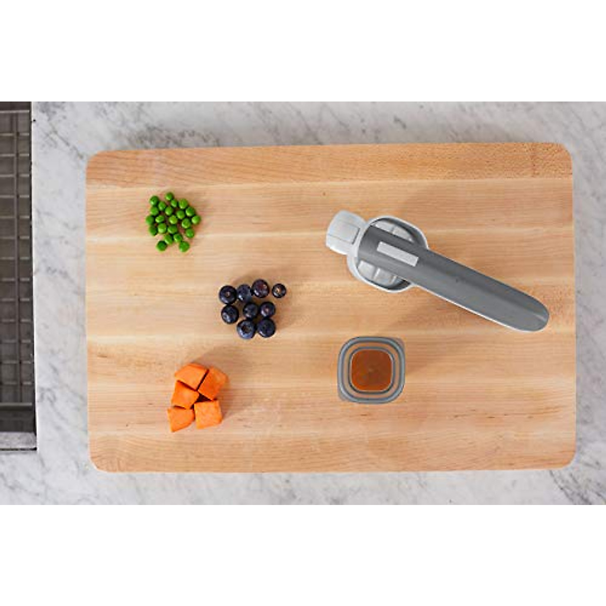 Skip Hop Baby Food Maker & Storage Set, Easy Prep & Store Starter Kit, Grey