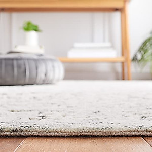 MARTHA STEWART Collection by SAFAVIEH 8' x 10' Ivory/Charcoal MSR3532H Handmade Contemporary Wool Area Rug