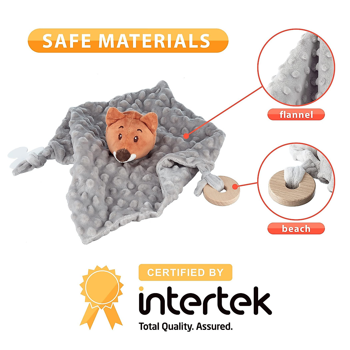 Donty-Tonty Baby Blanket with Stuffed Animals Easter Baby Gift -Security Snuggle Blanket Lovie Soft Lovey Plush Toy for Babies, Infant, Newborn, Toddler, Baby for Girls and Boys