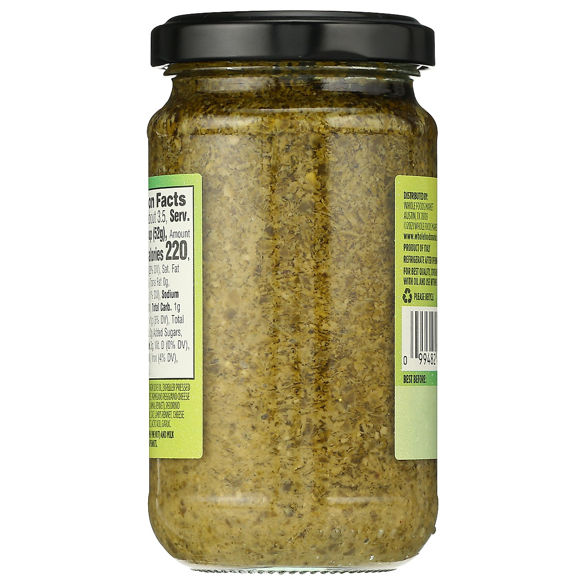 Whole Foods Market, Basil Pesto, 6.5 Ounce