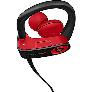 Powerbeats3 Wireless Earphones - Apple W1 Headphone Chip, Class 1 Bluetooth, 12 Hours of Listening Time, Sweat Resistant Earbuds - Defiant Black-Red