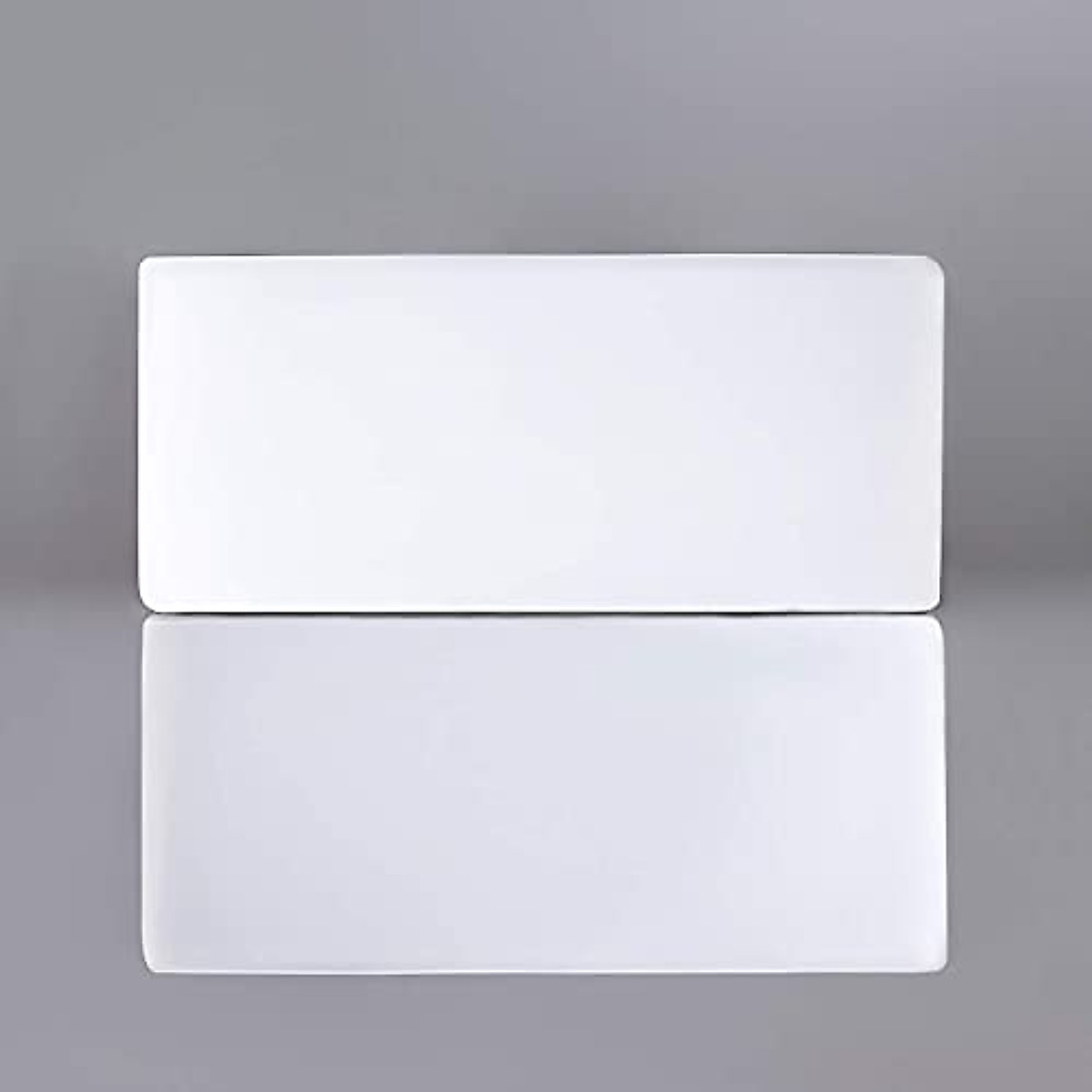 KES Rectangle Vessel Sink 16"X12" White Bathroom Sink Above Counter Porcelain Ceramic Small Sink Bowl, BVS110S40