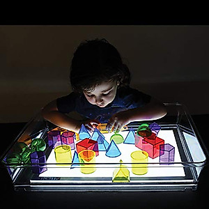 Constructive Playthings Light Panel Exploration Tray for Translucent Accessories or Water