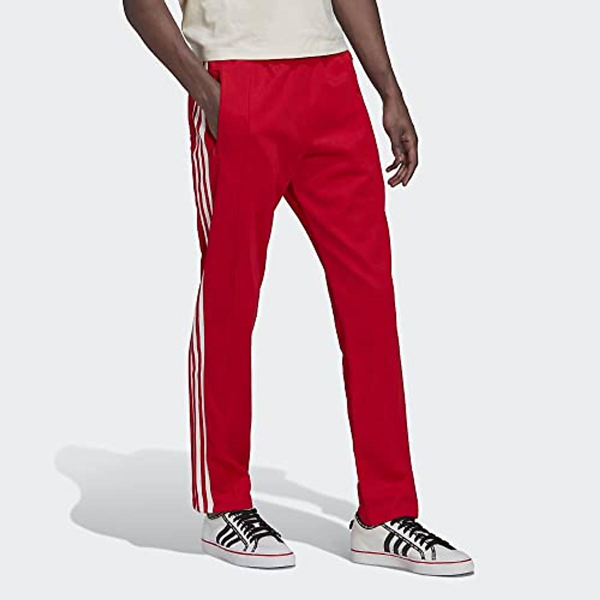 adidas Originals Men's Adicolor Classics Beckenbauer Track Pants, Vivid Red, Small