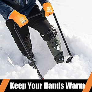 Brigic Winter Work Gloves for Men, Waterproof Work Gloves for Cold Weather, Insulated Freezer Gloves, Keep Working at 0℃/32℉, M 1 pair