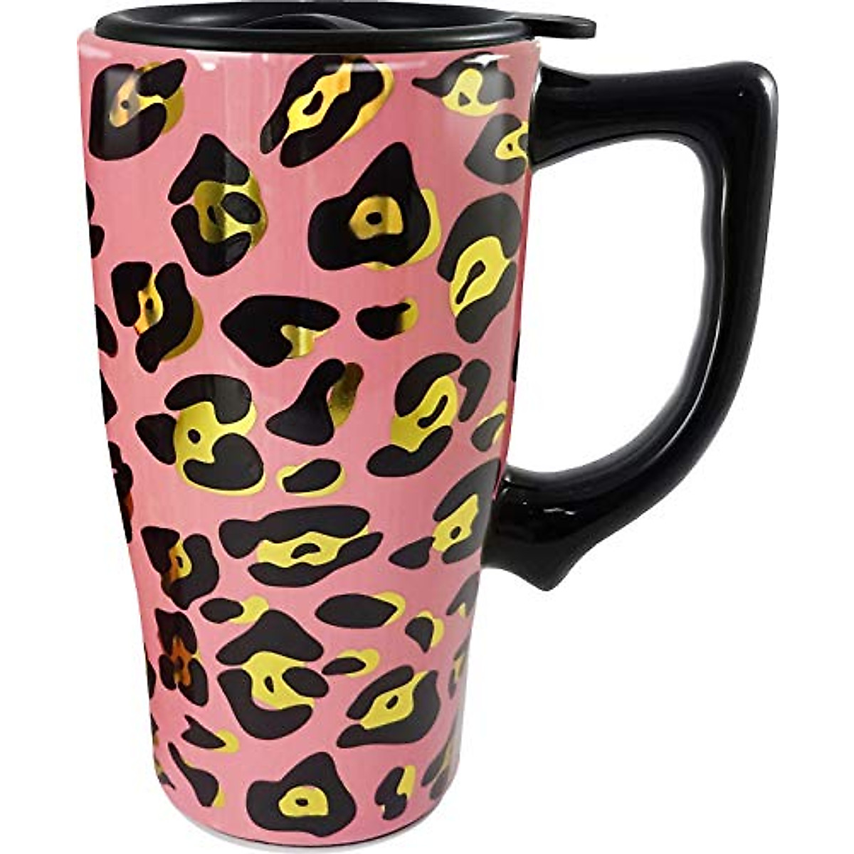 Spoontiques Leopard Ceramic Travel Mug