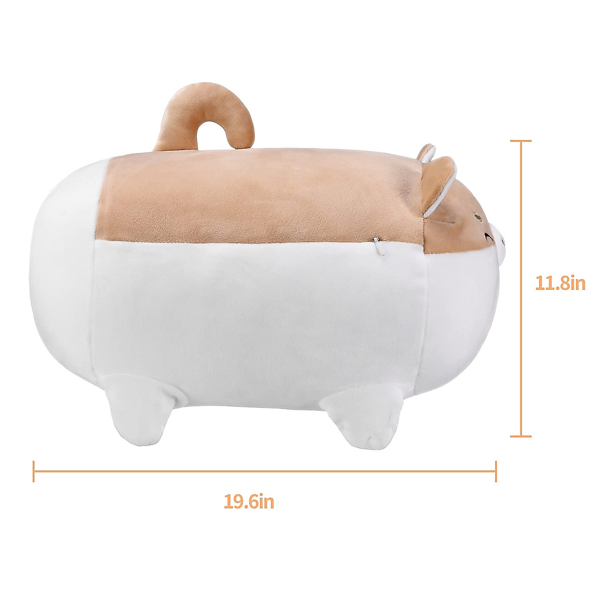 Auspicious beginning 19.6" Shiba Inu Plush Toy Anime Corgi Kawaii Smiling Plush Dog Soft Pillow, Big Stuffed Animals Plush Toy Christmas Birthday Gifts