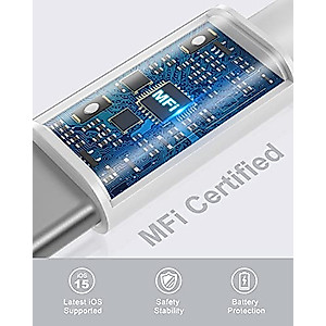 USB C to Lightning Cable 6ft 3Pack,【Apple MFi Certified】 iPhone Fast Charger Charging Cord Cable for iPhone 14/13/13 Pro/12/12 Pro/12 Pro Max/11/Xs Max/XR/X,iPad,AirPods Pro and More