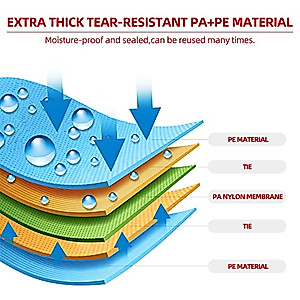 Vacuum bags for clothes 10 Pack (5 Medium, 5 Smaller)Vacuum Storage Bags,Compression Storage Bags for Comforters and Blankets,Vacuum Sealer Bags for Clothes Storage,Save 80% of Space! Hand Pump Included