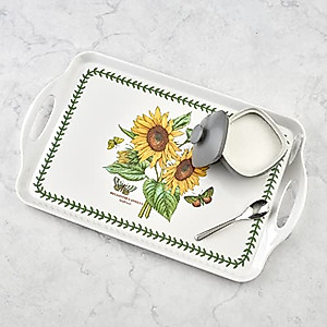 Pimpernel Botanic Garden Collection Large Handled Tray | Serving Tray for Lunch, Coffee, or Breakfast | Made of Melamine | Measures 18.9" x 11.6" | Dishwasher Safe