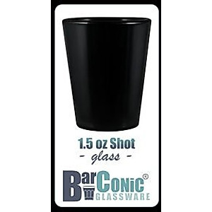 BARCONIC® 1.75 ounce Black Shot Glass (Case of 72)