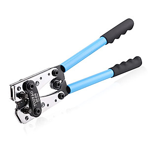 TUOYAO Battery Cable Lug Crimping Tool,Wire Crimper Tool,AWG 10-1/0 for Heavy Duty Wire Lugs,Battery Terminal,Copper Lugs Terminals