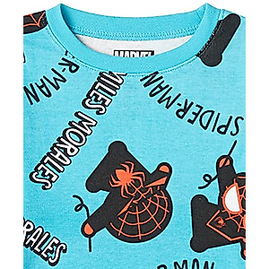 Amazon Essentials Disney | Marvel | Star Wars Boys' Pajama Set (Previously Spotted Zebra), Pack of 2, Marvel Miles Morales, 12