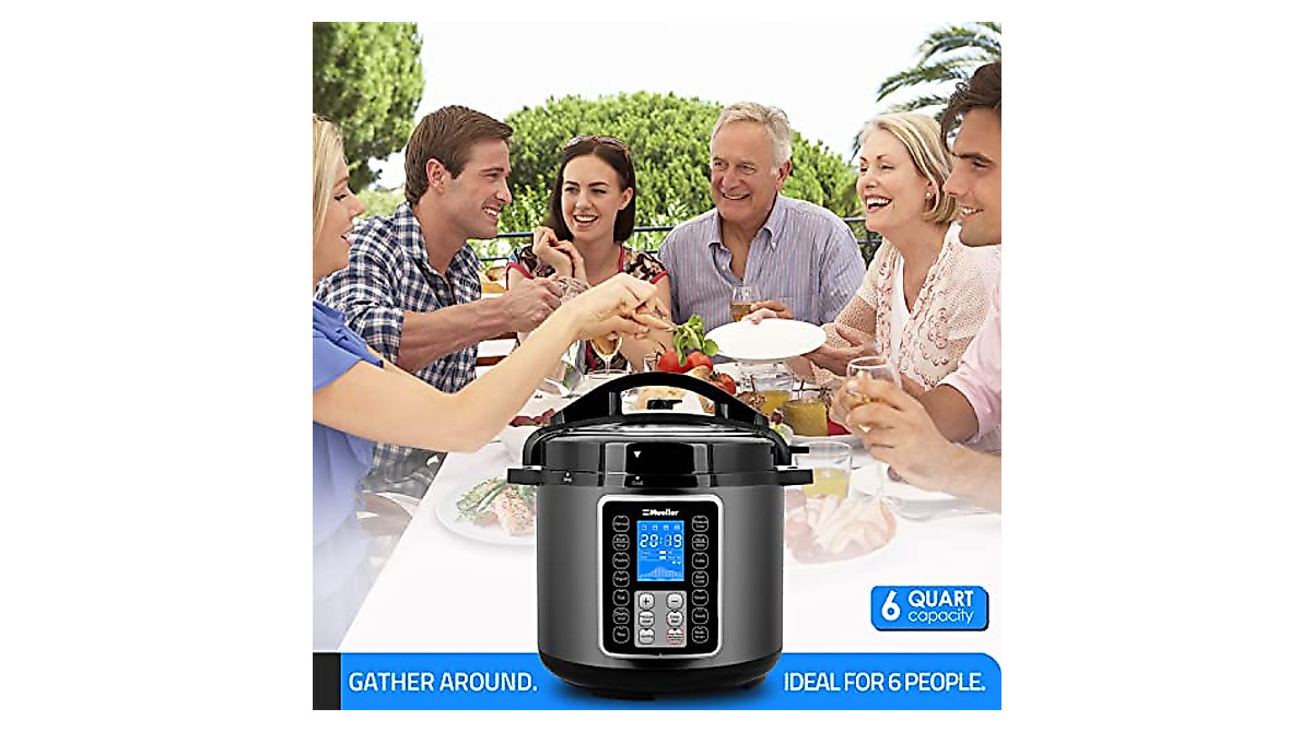 Mueller 6 Quart Pressure Cooker - 10-in-1 Multi-Cooker for Easy Meals